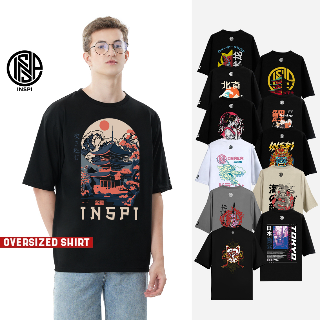 INSPI Japanese Street Culture Oversized Tshirt for Men Graphic Tops for ...