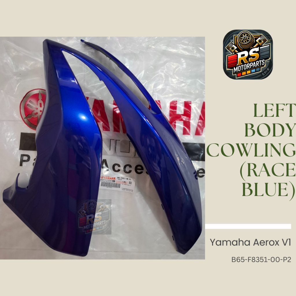 Left Body Cowling (Race Blue) Yamaha Aerox V1, B65-F8351-00-P2 | Shopee ...