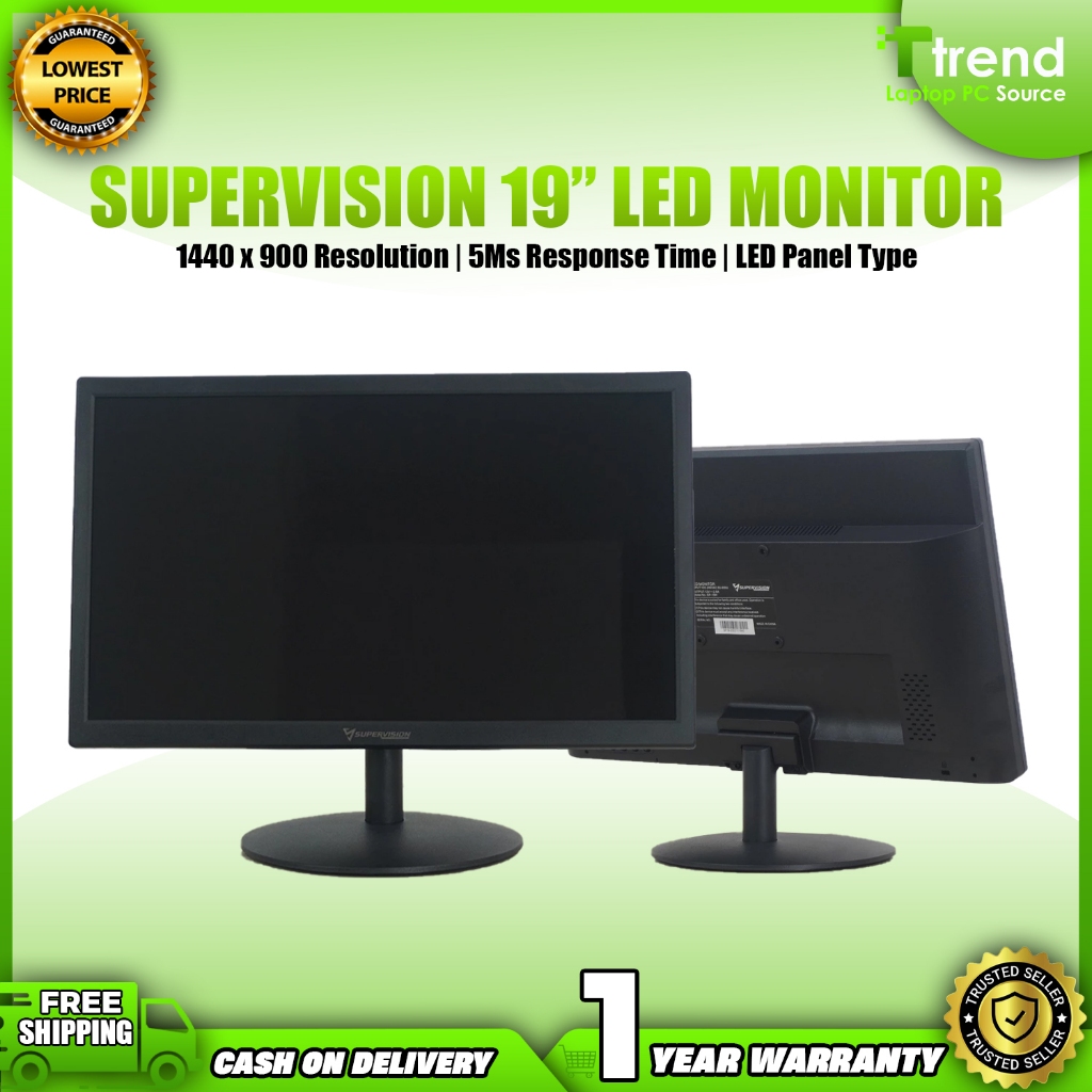 Supervision 19 inch LED Monitor VGA and HDMI Output compatible For ...