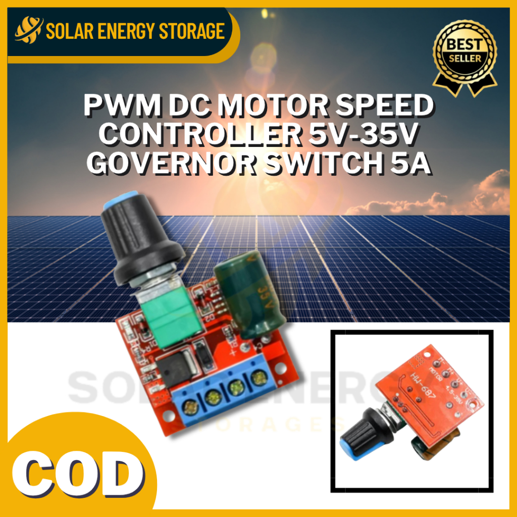 PWM DC Motor Speed Controller 5V-35V governor switch 5A switch function ...