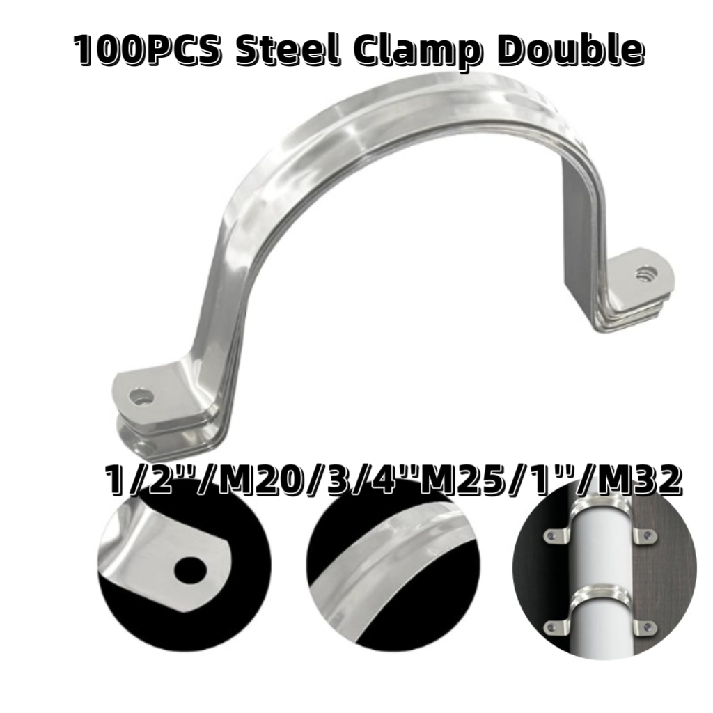 100PCS 1/2 ''/M20 3/4 '' M25 1 ''/M32 304 U Tube Clamp Ohm Clamp ...