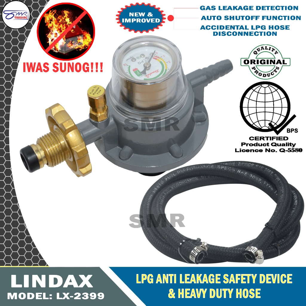 LINDAX SAFETY LPG REGULATOR WITH HOSE | Shopee Philippines