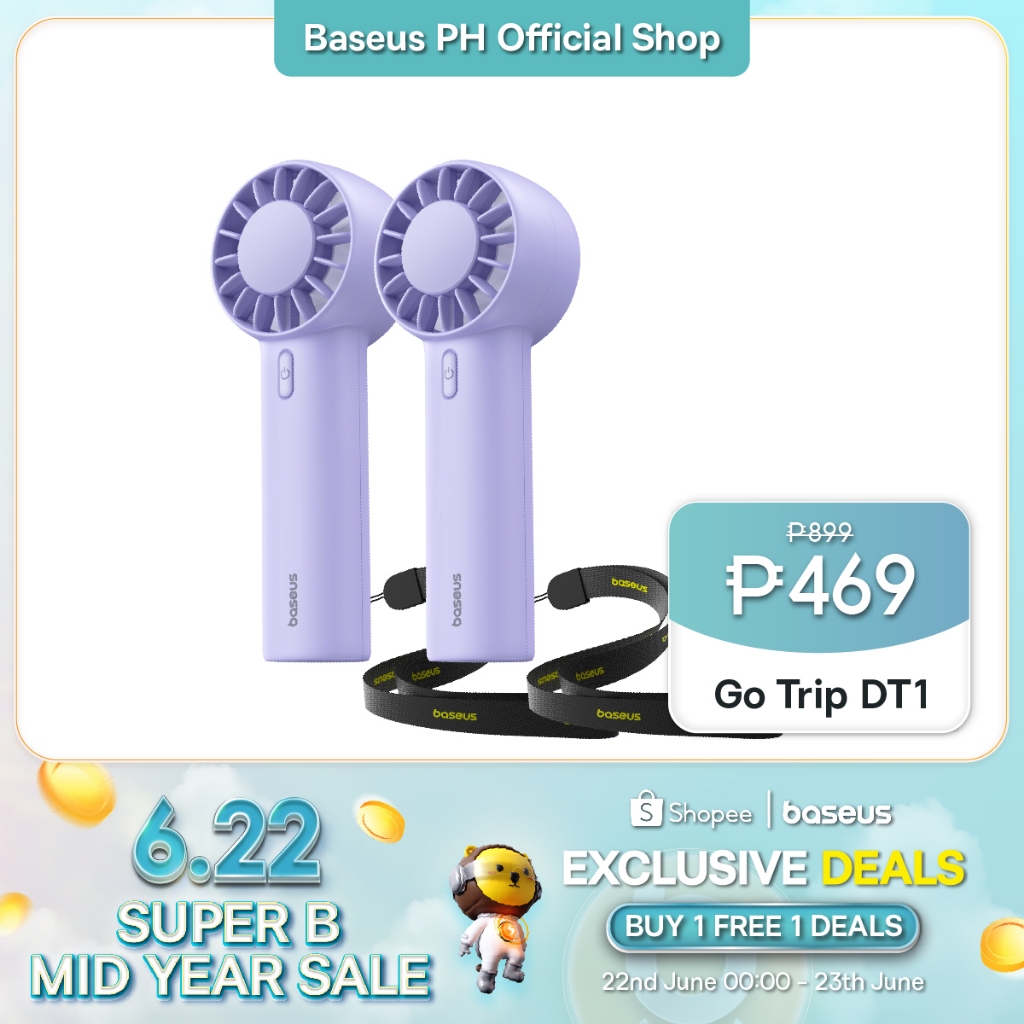 Baseus Handheld Fan DT1 Mini Fan USB Rechargeable Protable Fan 4 Hours ...