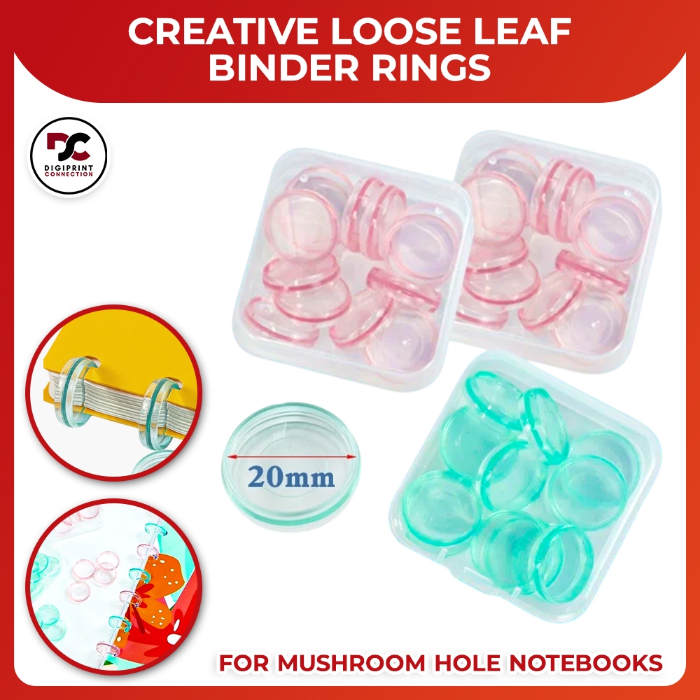 Creative Binder Rings DIY Loose Leaf Ring Binder Clip for Mushroom Hole ...