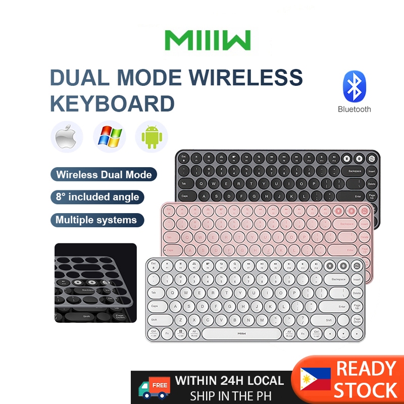 Miiiw KeyBoard Wireless Bluetooth KeyBoard Dual Mode Keyboard 85keys 2 ...