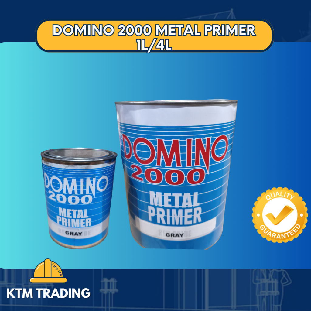 DOMINO 2000 METAL PRIMER GREY 1 AND 4 LITER AVAILABLE | Shopee Philippines