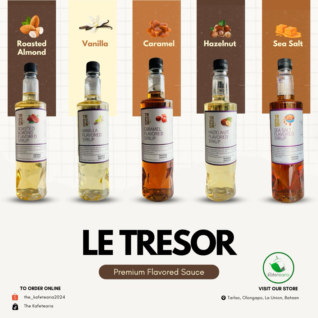 CARAMEL SYRUP, HAZELNUT SYRUP, ALMOND SYRUP, SEA SALT SYRUP, VANILLA ...