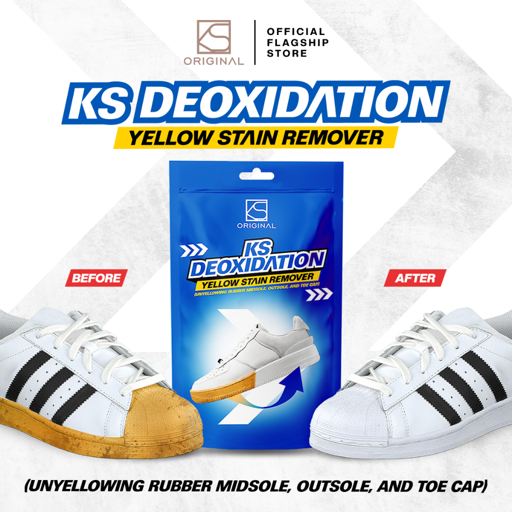 KS Deoxidation Rubber Shoes Yellow Stain Remover Restore White Sneaker ...