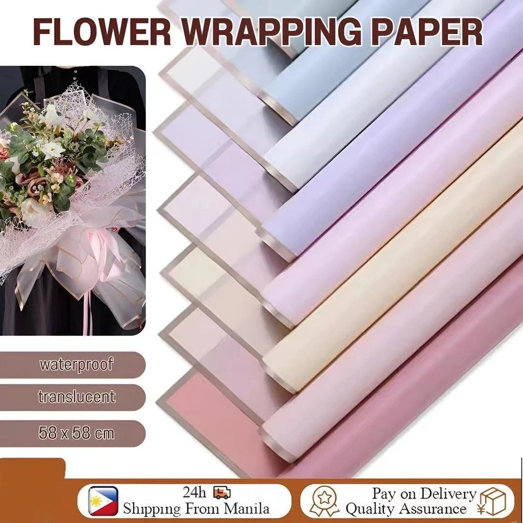 20pcs of two-color/double-sided flower paper bouquet wrapping paper ...