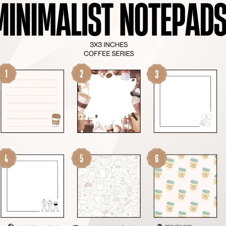 Minimalist notepads 50 sheets each design | Shopee Philippines