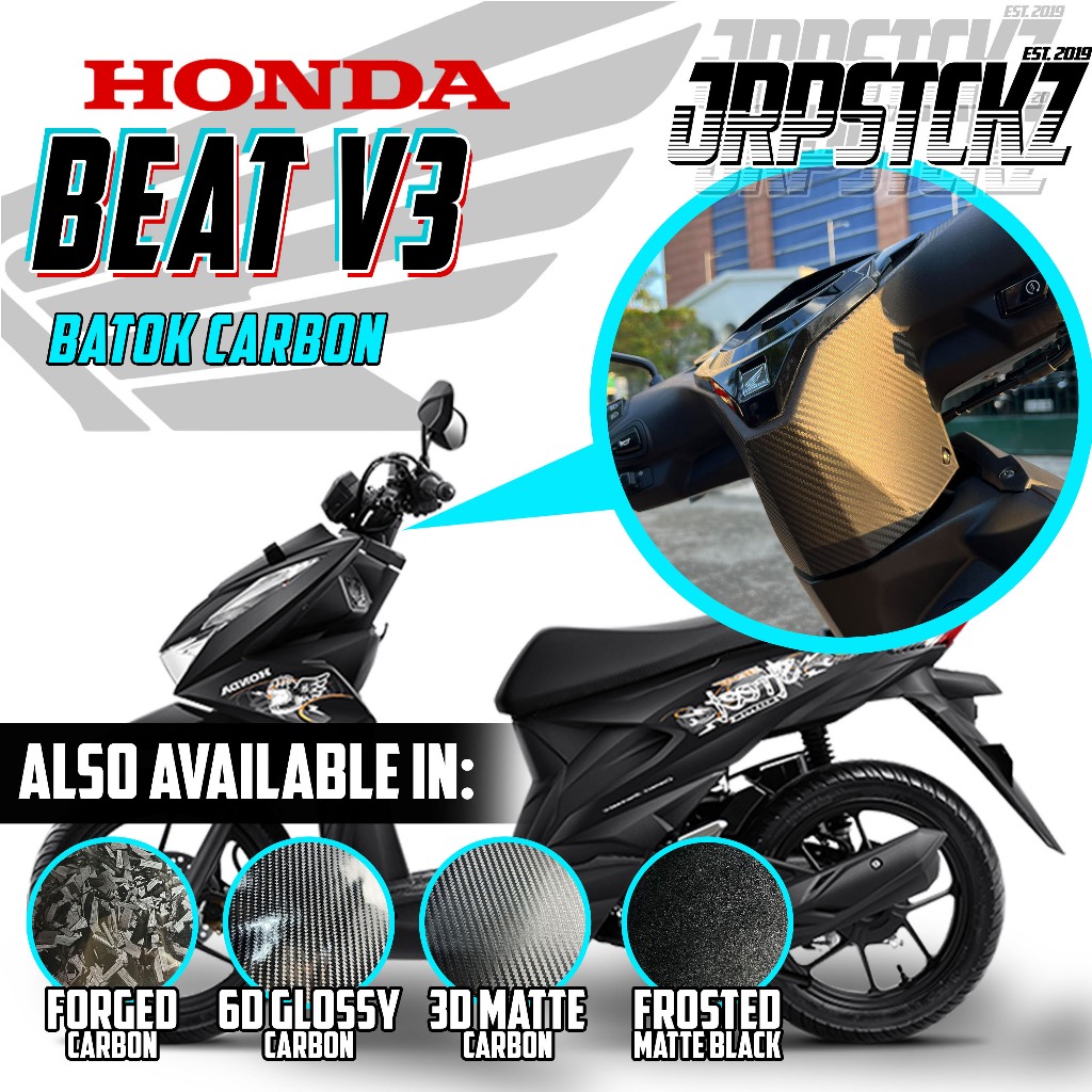 BEAT V2 / V3 | BATOK CARBON DECALS (NEW!) | Shopee Philippines