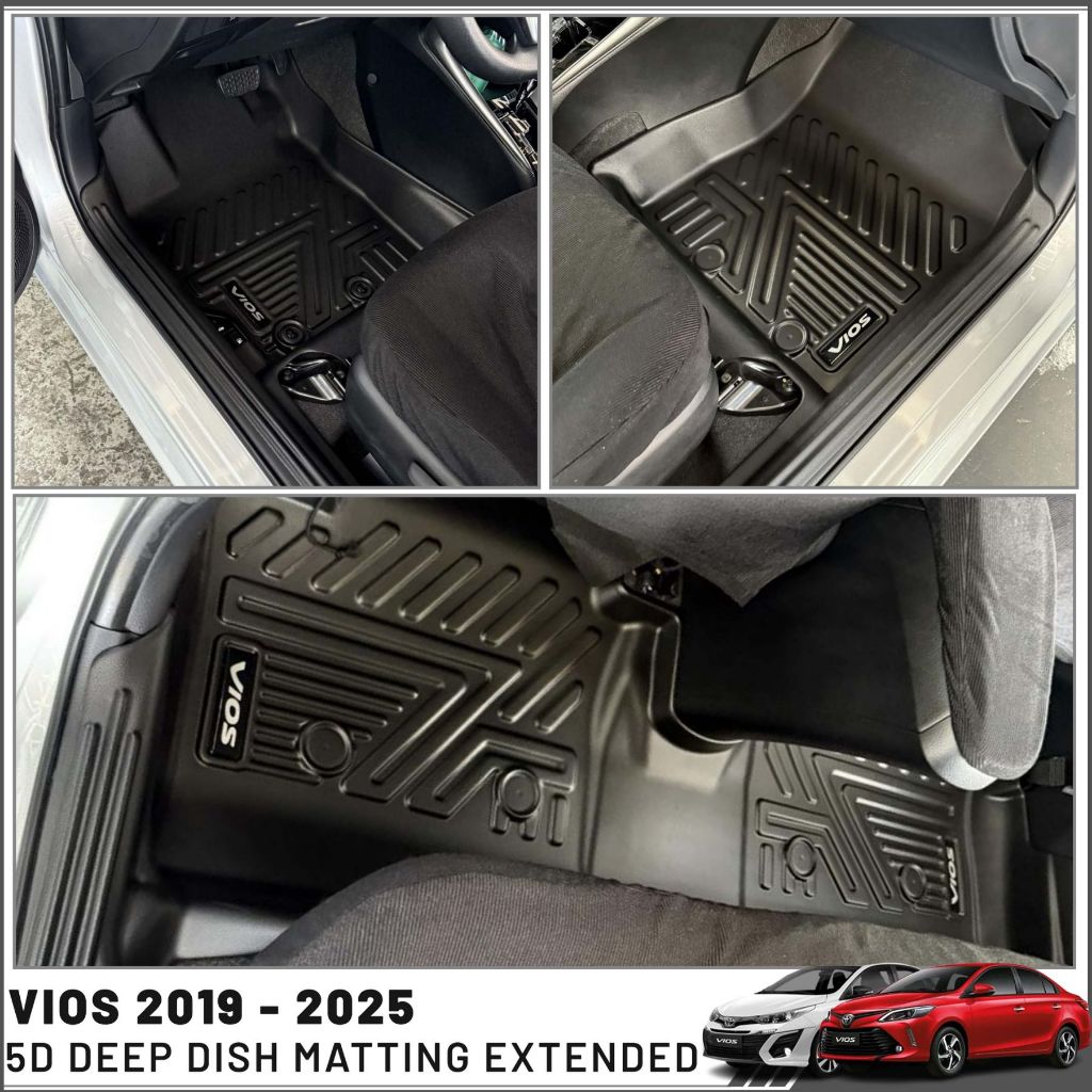 TOYOTA VIOS 2019 - 2025 DEEPDISH MATTING (2019 2020 2021 2022 2023 2024 ...