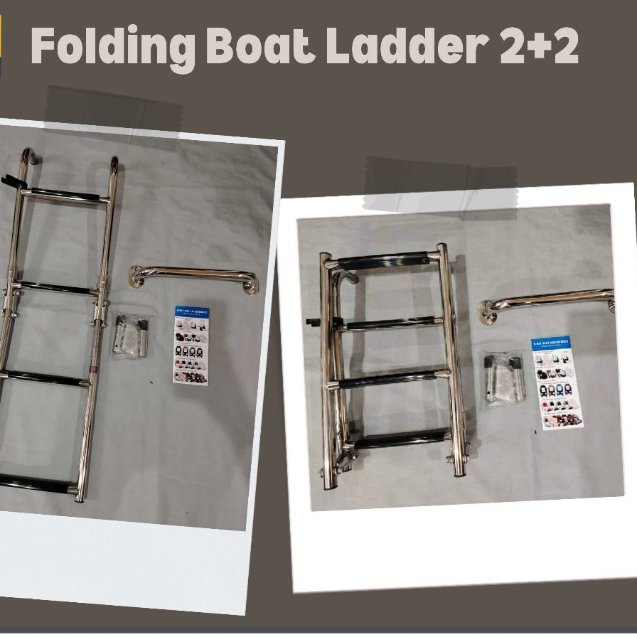 D-MIX MARINE LADDER / 316 Stainless Steel FOLDABLE BOAT LADDER / BOAT ...