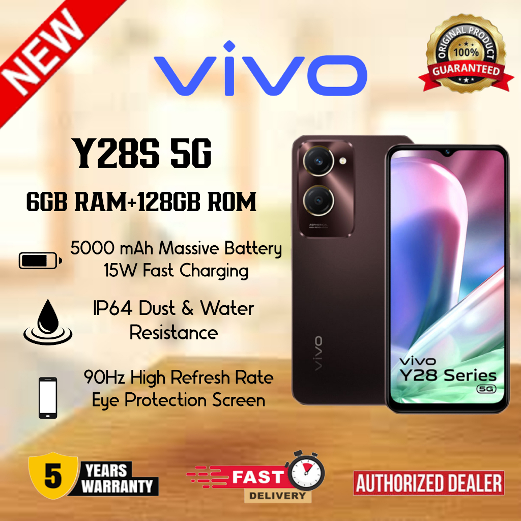 NEW VIVO Y28s 5G ROM+6gb Extended RAM+128gb 5000mAh + 50MP Potrait ...