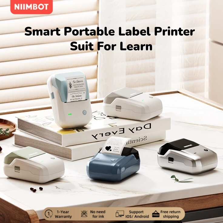 Niimbot B1 Label Printer Portable Thermal Printer Mini Barcode QR Code ...