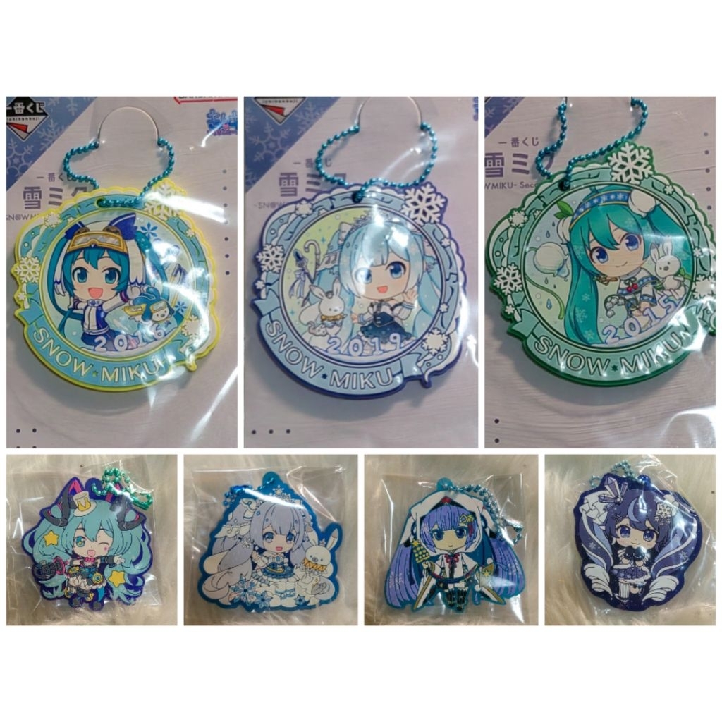 Vocaloid Snow Miku Hatsune rubber charm mascot assorted merchandise ...