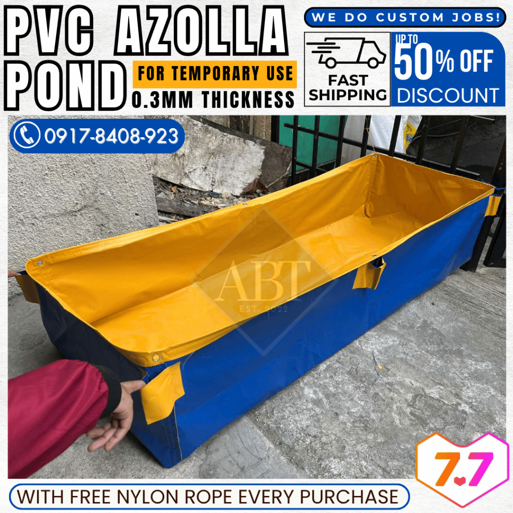 PVC Type Azolla Pond/Bed Trapal for Crayfish Azolla Koi Fish No Leak ...