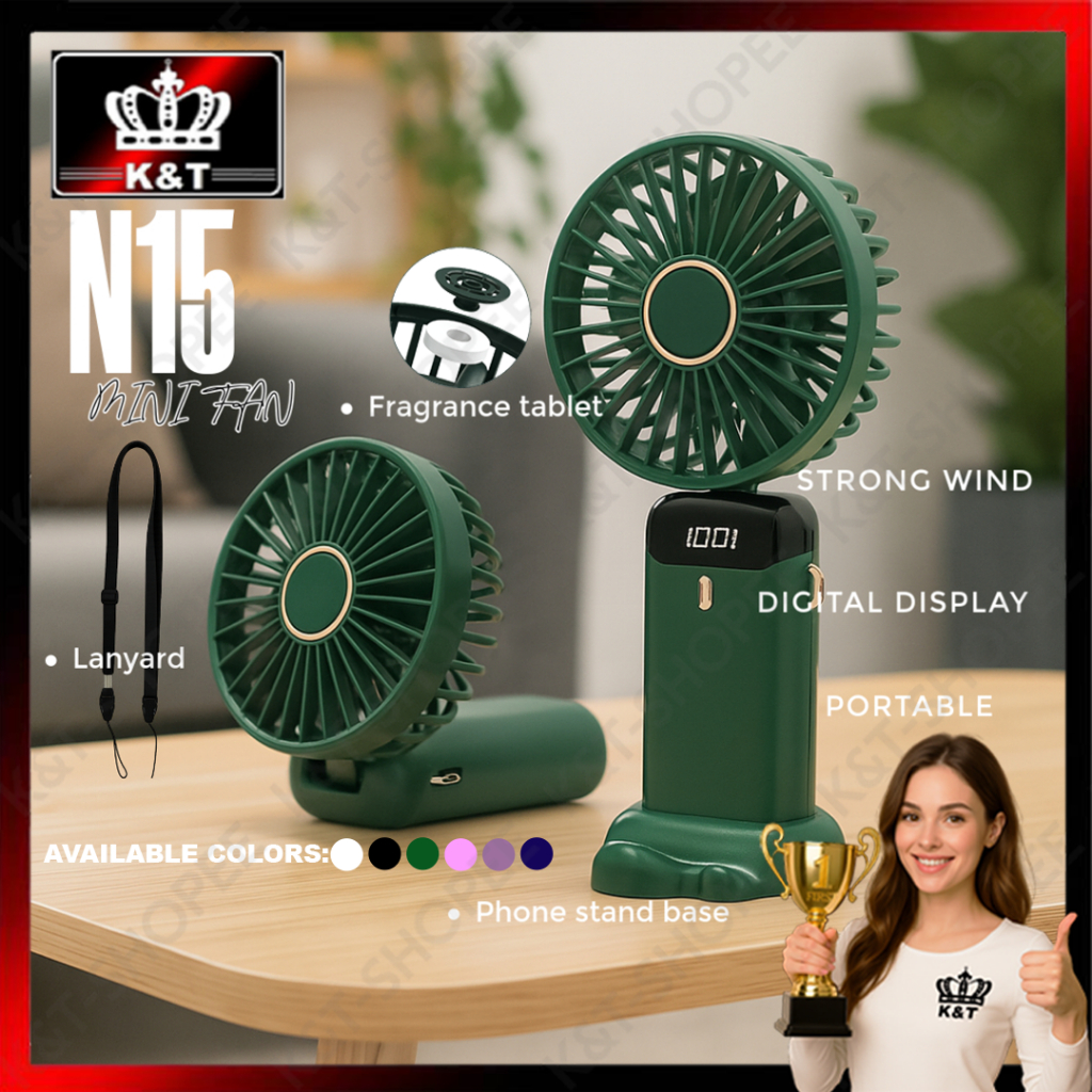 Handheld Mini Fan 6000mAh Portable and Powerful Cooling Powered ...