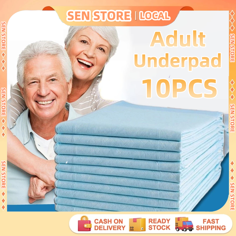 10Pcs Underpads Adult Disposable Elderly Incontinence Diaper Thickening ...