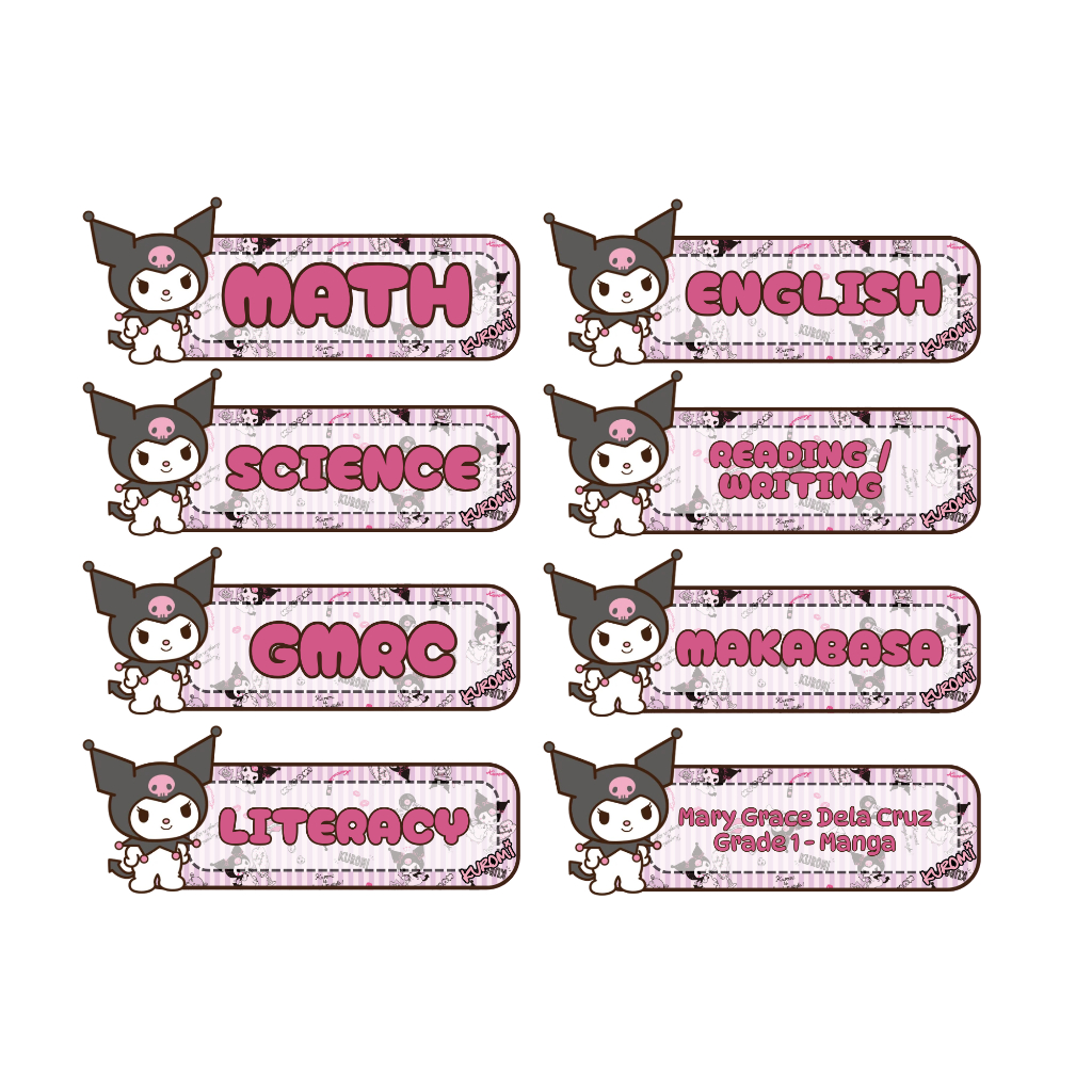 CHEAPEST A4 Size Subject / Name Sticker Label for Notebooks | Shopee ...