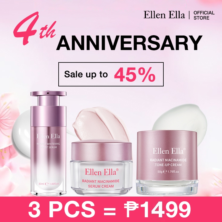 Ellen Ella Rose Niacinamide Set Whitening Serum 30ml Brightening Cream ...