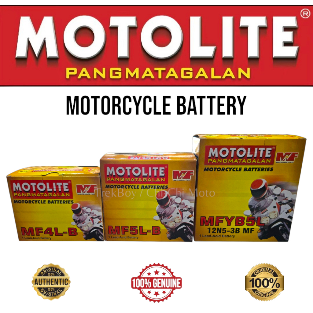 ORIGINAL!!! Motolite Battery Maintenance free Motorcycle Battery ...