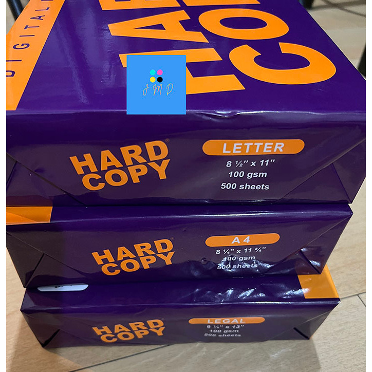 Hard copy A4/ Short / Long Bond Paper Substance 28 / 100gsm | Shopee ...