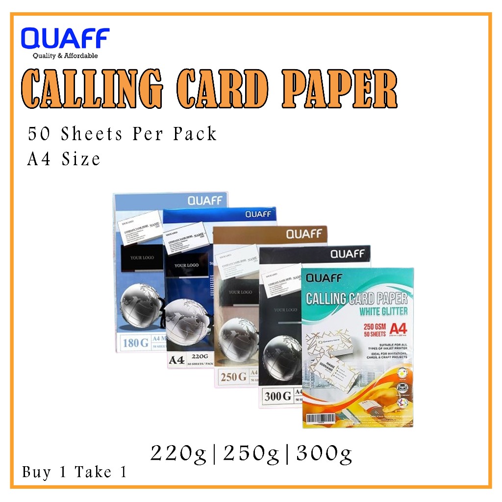 BUY 1 TAKE 1 Calling Card Paper Good Quality Paper for Business and ...