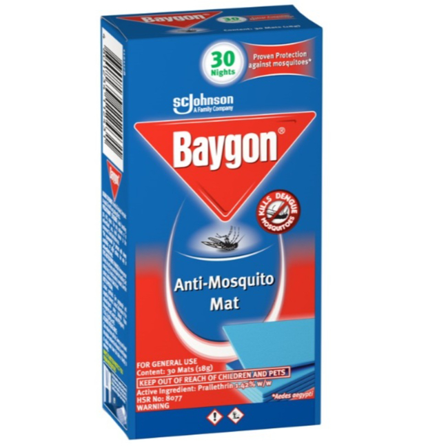 Baygon Mat Anti-dengue Mosquitoes 30s | Shopee Philippines