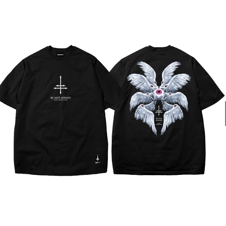 Skeptic_ SERAPHIM Oversized Black Shirt | Shopee Philippines
