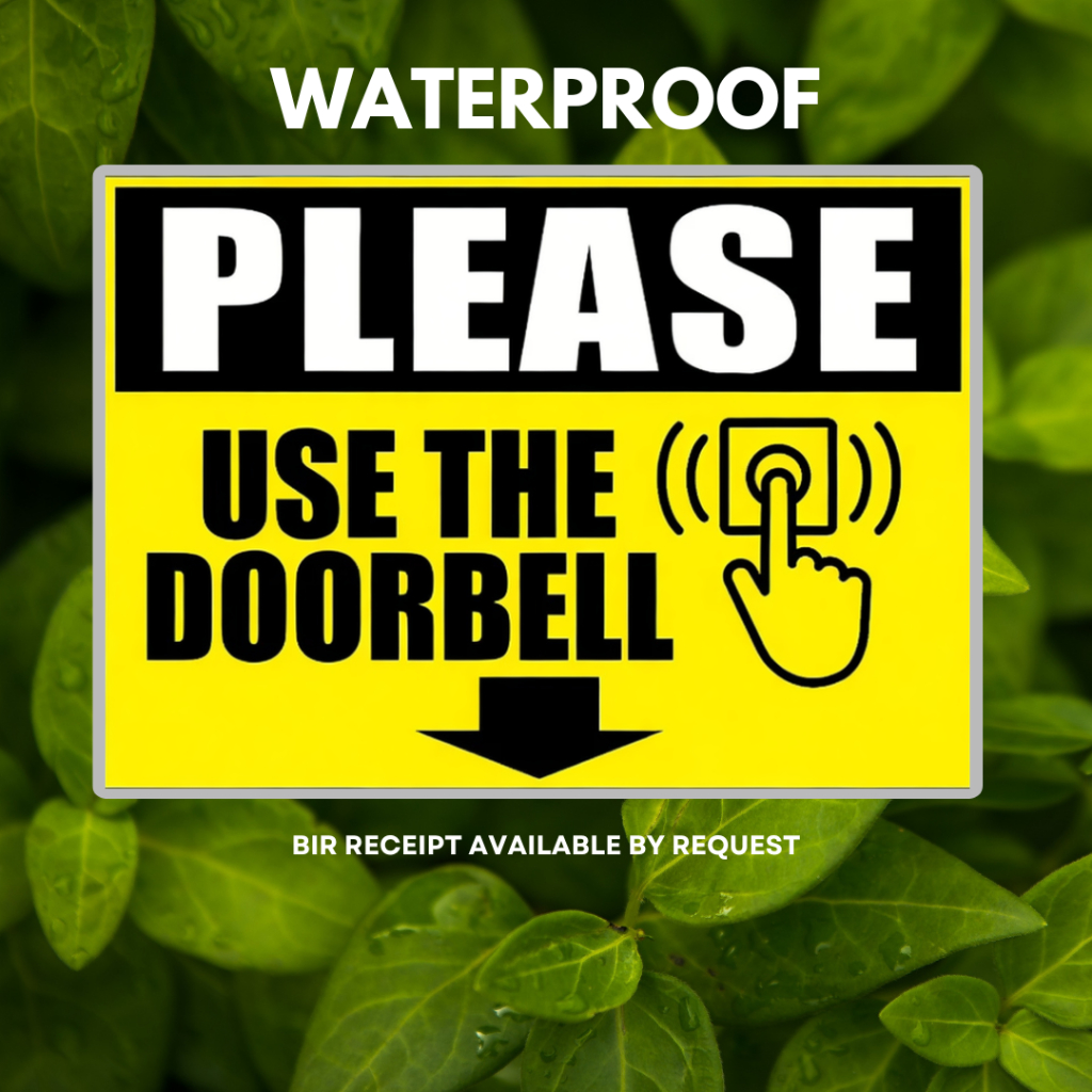 Please Use the Doorbell Sign – Waterproof Laminated Signage for Gates ...