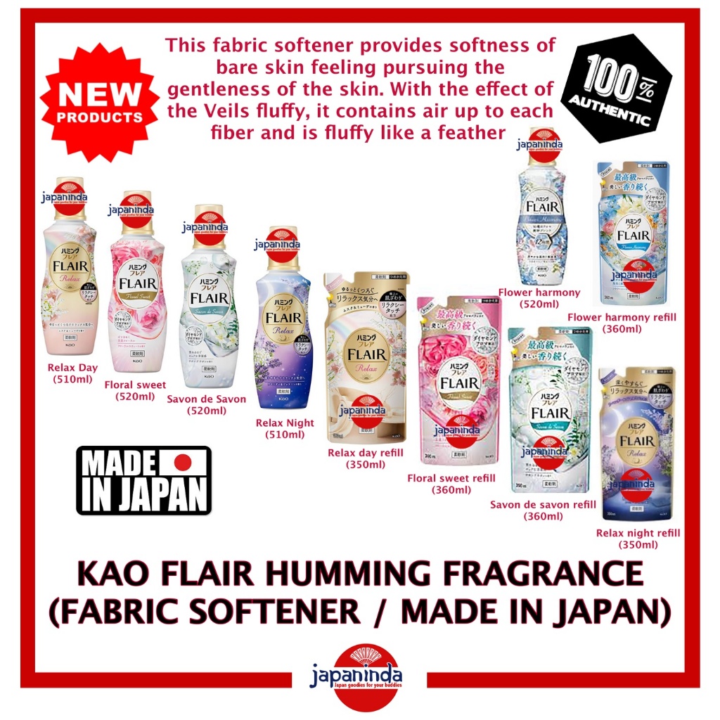 KAO FLAIR Humming Fragrance Fabric Softener (100% Authentic) Made in Japan | Shopee Philippines