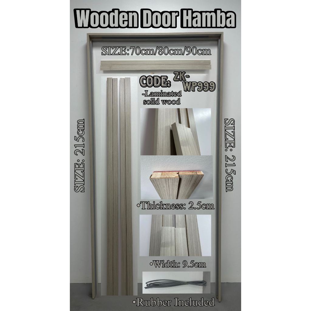 Free Size 70,80,90CM*215CM Laminated Solid Wood Jamb for Laminated ...