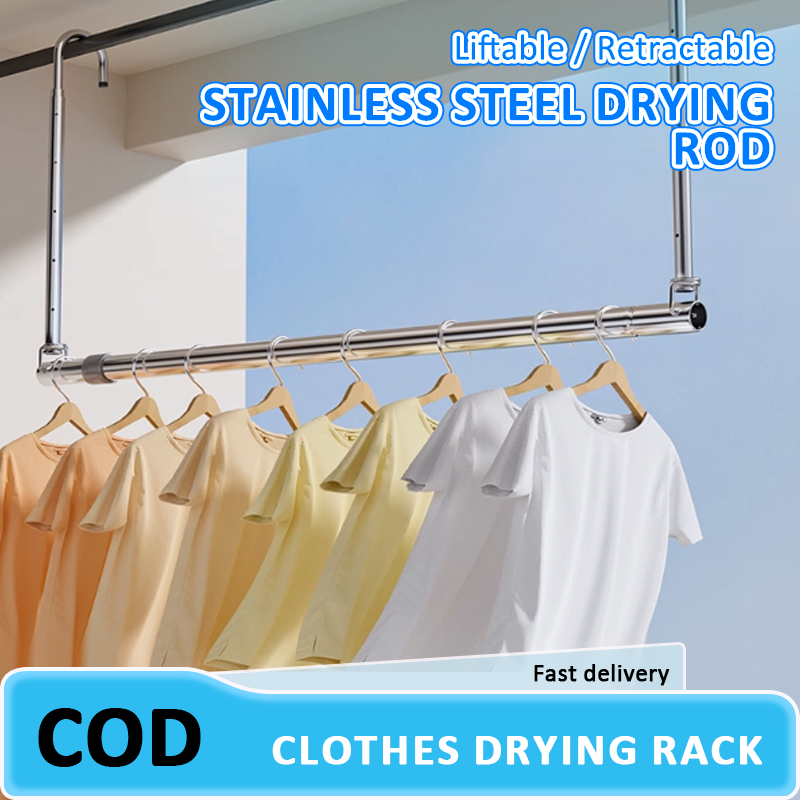 Adjustable Clothes Hanging Rack Retractable Sampayan Stainless Steel ...