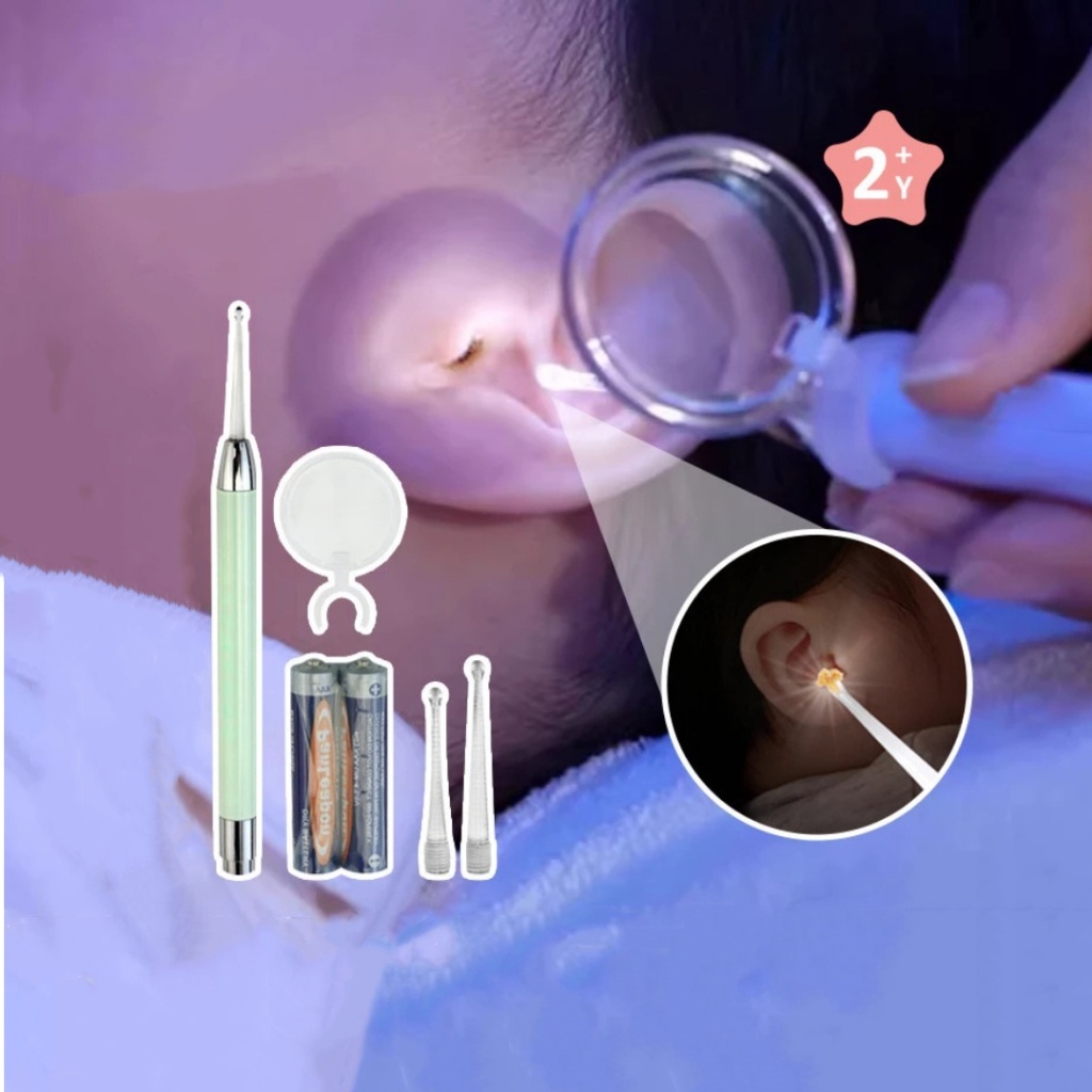 Ear Cleaner Baby Ear Wax Cleaner Picker LED Light Earpick Tool With ...