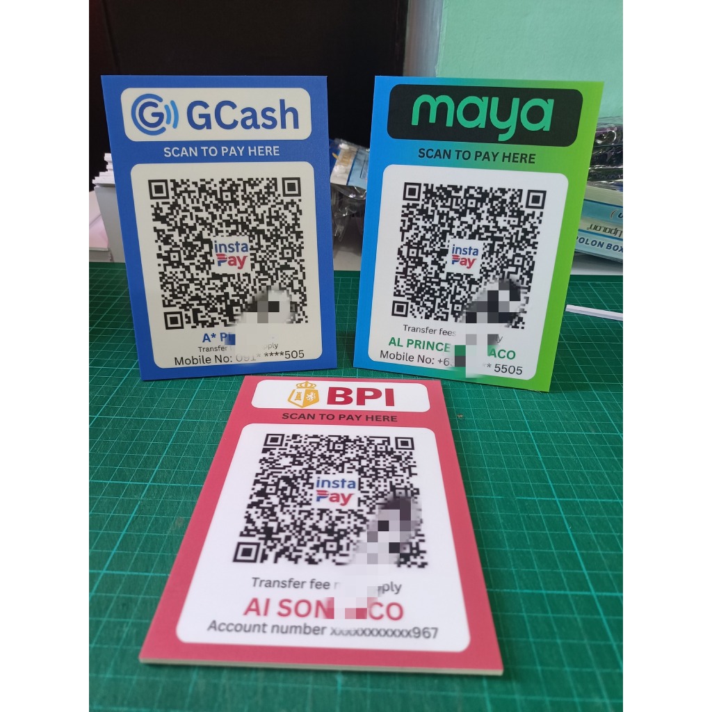Personalized GCash Maya QR code standee Sintra Board | Shopee Philippines