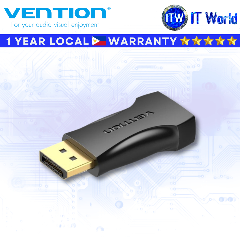 Itw | Vention DisplayPort Male to HDMI Female 4K Adapter Black | Shopee ...