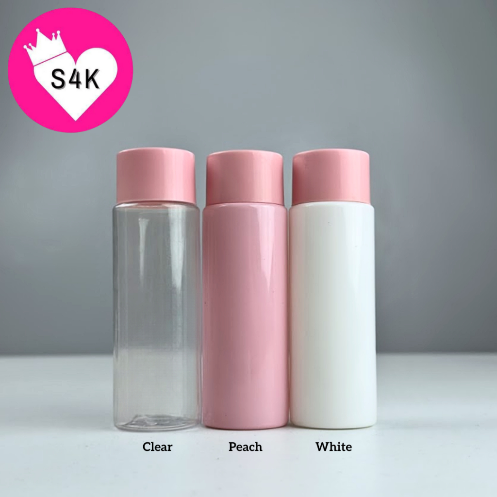 60ml Toner Bottle with Peach Screw Cap + Stopper – Refillable for ...
