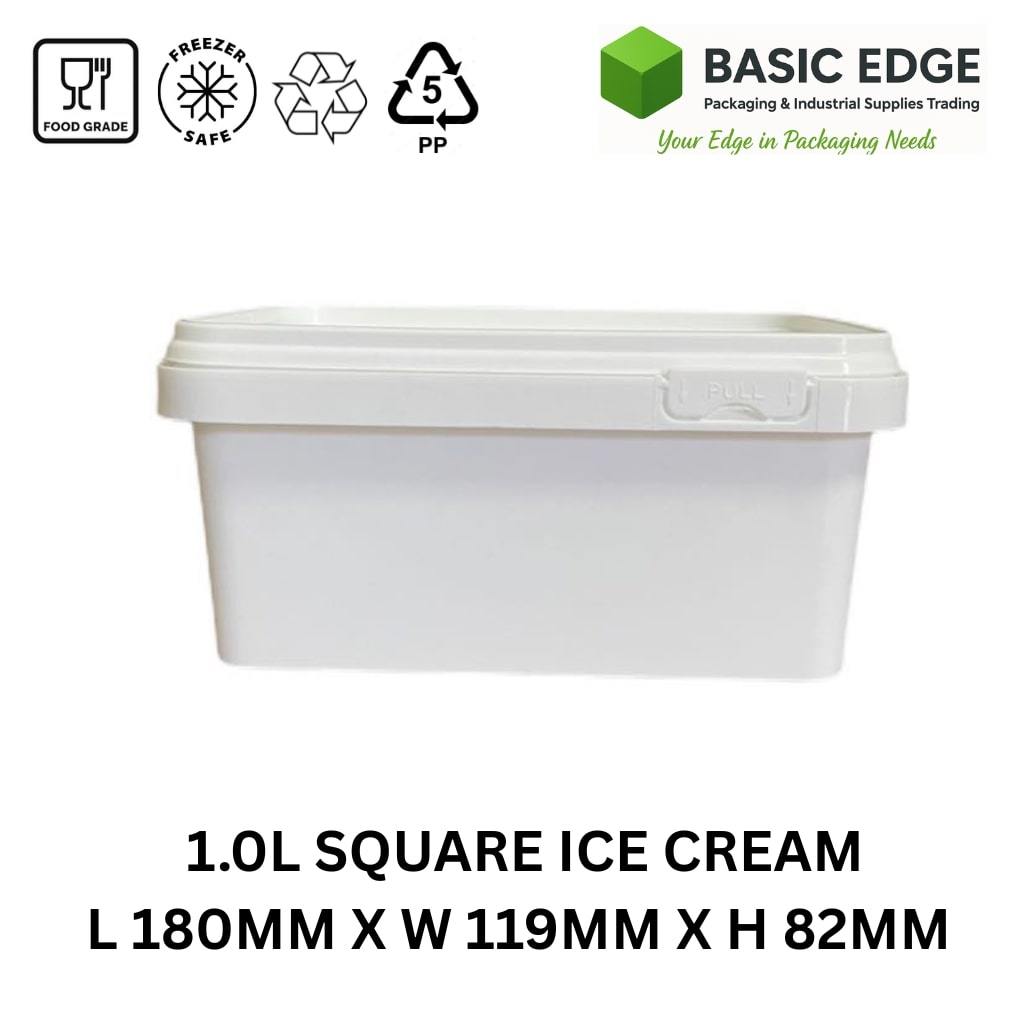 (in 5pcs) 1L Rectangle Ice Cream Container | Shopee Philippines