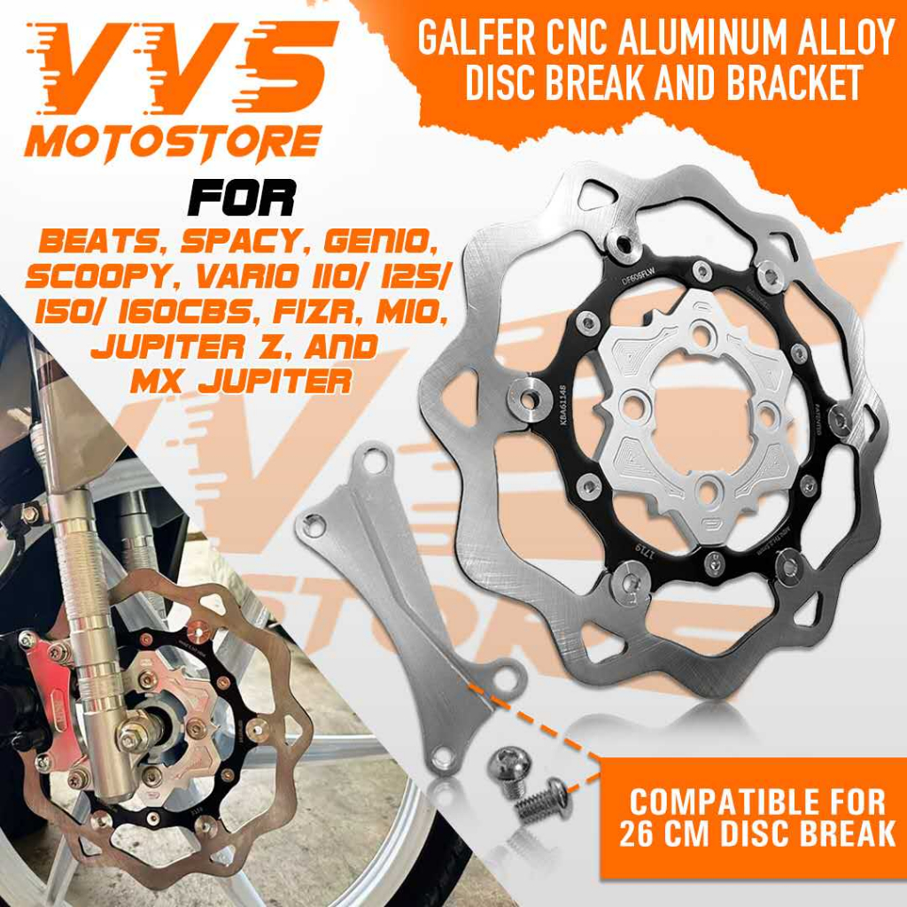 GALFER Front Disc Size 260mm Free With Disc Heart, 4 HOLES CNC BRACKET ...