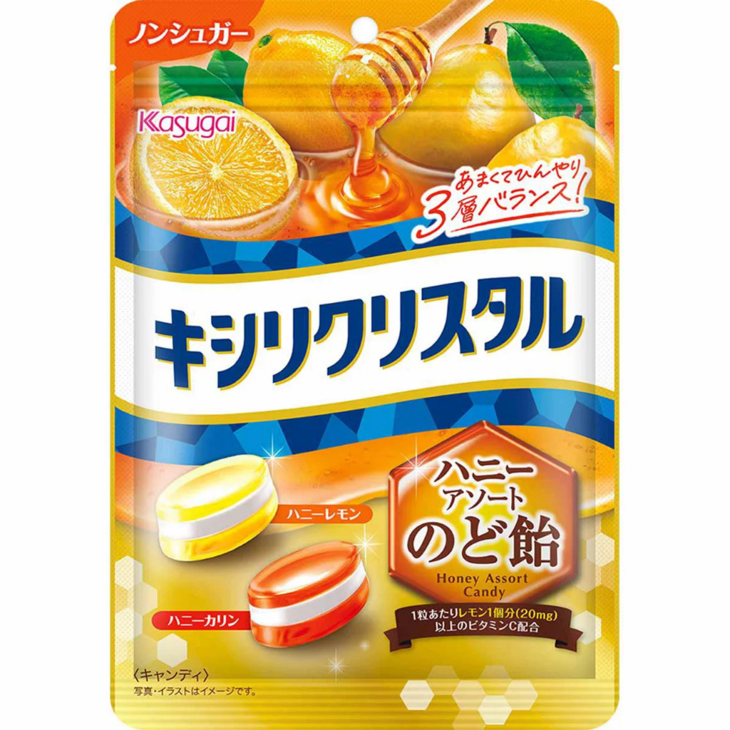 [from JAPAN] KASUGAI SEIKA Xyli Crystal Honey Assorted Throat Candy 63g ...