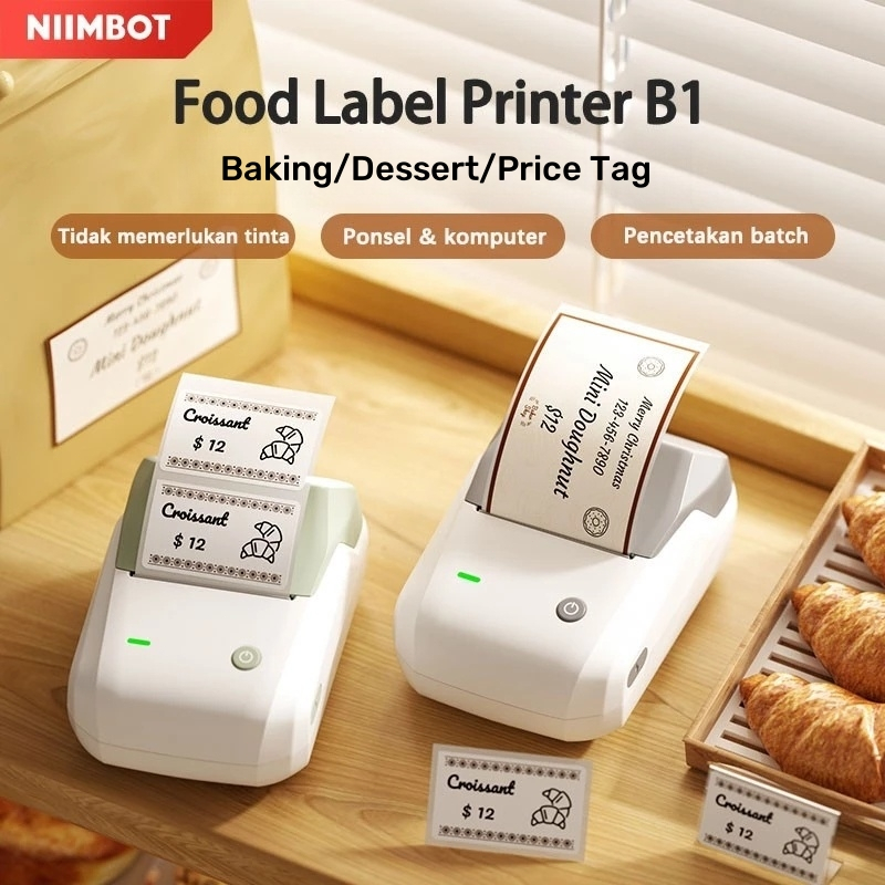 Nimbot B1 Food&Beverage Printer Smart Bluetooth Portable Inkless Thermal Label Printer | Shopee ...