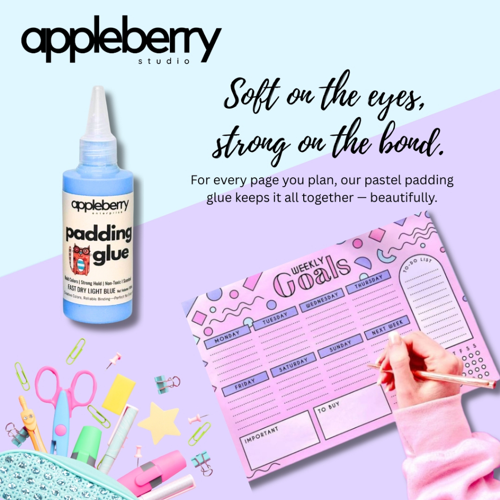 LIGHT BLUE Padding Glue ( for DIY Notepad ) SCENTED / NON TOXIC ...