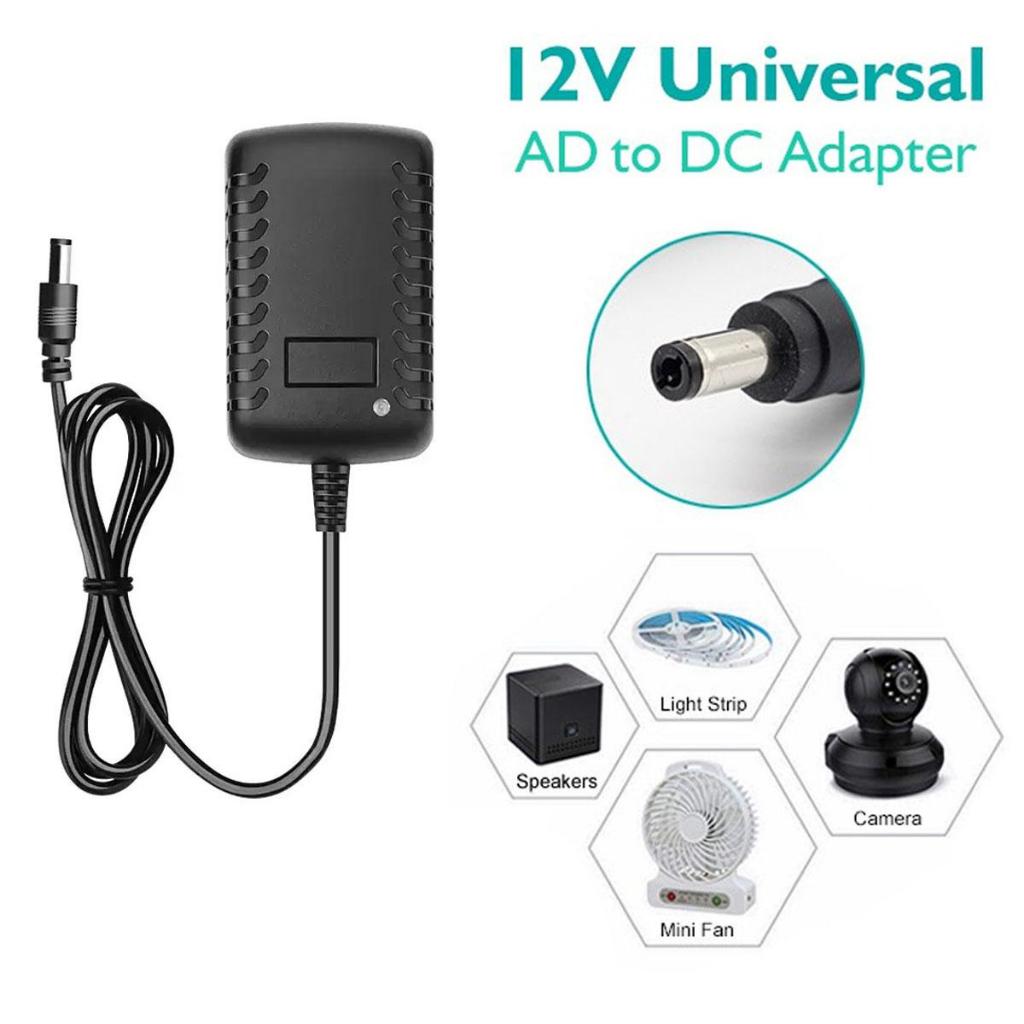 12V 2A Power Supply Adaptor AD 100-240V to DC 12V adapter For CCTV ...