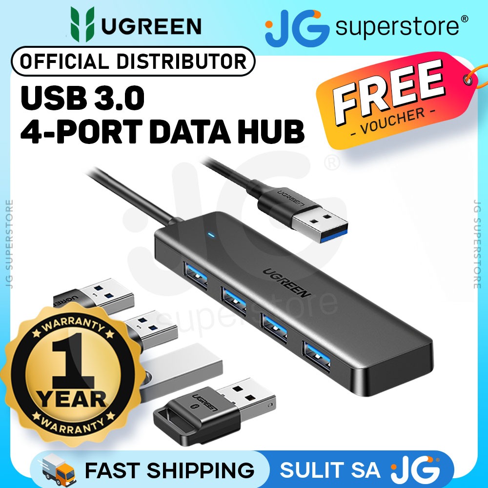 UGREEN USB 3.0 HUB 4-Port High-Speed Splitter & Extension Data Hub Connector for Laptops ...