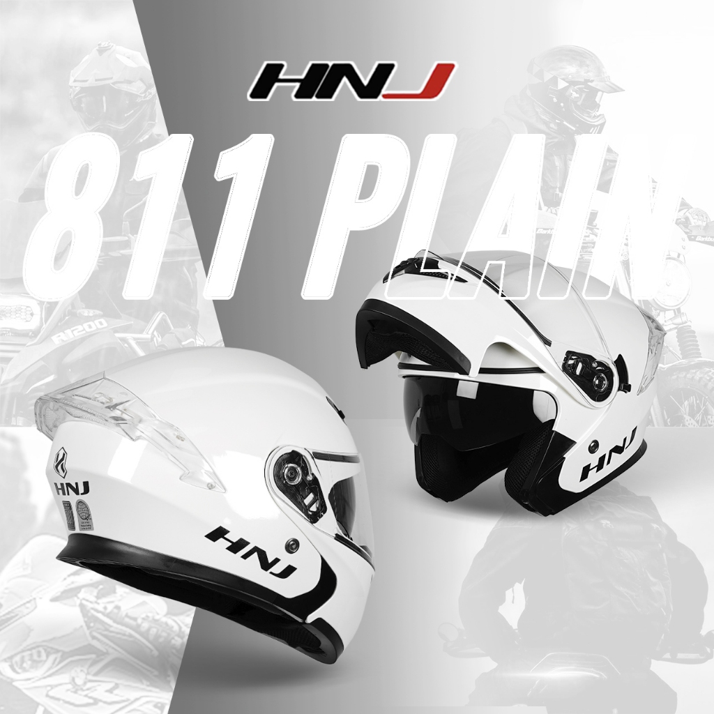 HNJ Modular Dual Visor Helmet Full Face for Motorcycle Professional ...
