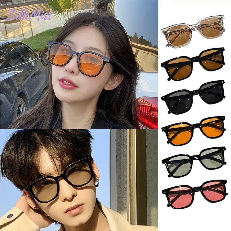 COD Fashion Sunglasses Candy Transparent Square Frame Shades European ...