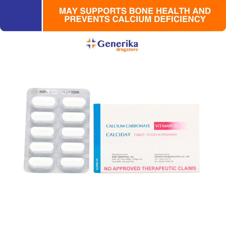 Calciday Calcium 600mg + Vitamin D 200 IU Tablet | Shopee Philippines