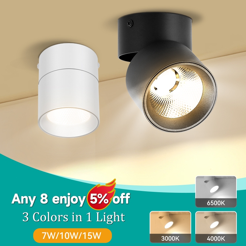Foldable Led Downlight Ceiling Light Tricolor 15W 10W 7W Spotlight ...