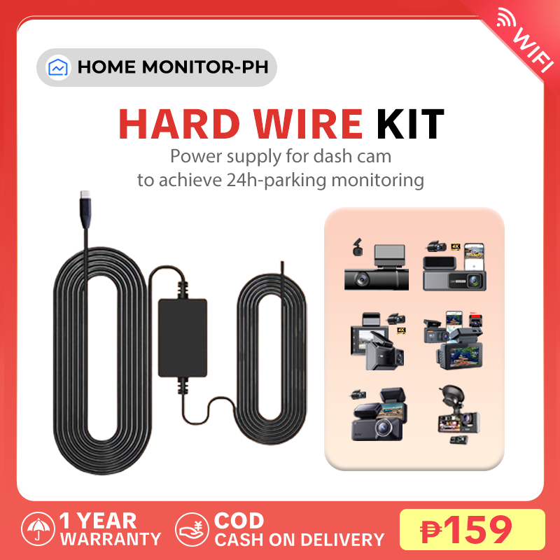 TYPE-C HARDWIRE KIT For Dash Cam Power supply 12V-24V/5V 24-hour ...